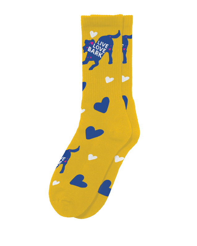 Live Love Bark Socks | Sillies Men & Women, Novelty Fun Socks, Cotton ...