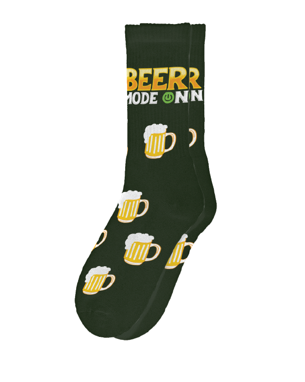 Beer Mode On Socks | Sillies Men & Women, Novelty Fun Socks, Cotton ...