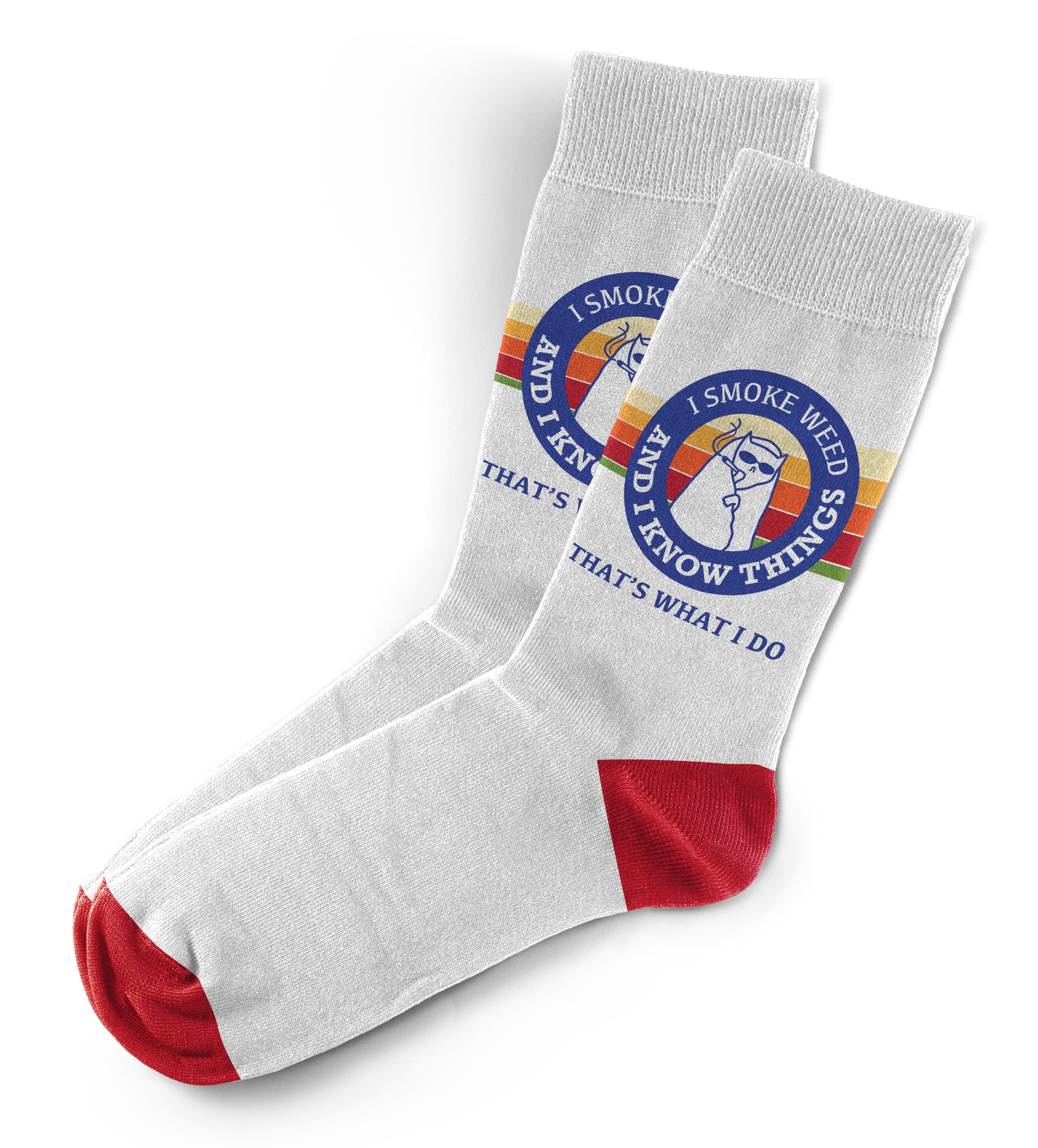 I Smoke Weed And I Know Things Socks | Sillies Men & Women, Novelty Fun ...