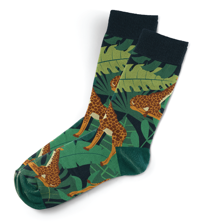 Giraffe Socks | Sillies Men & Women, Novelty Fun Socks, Cotton Blend ...