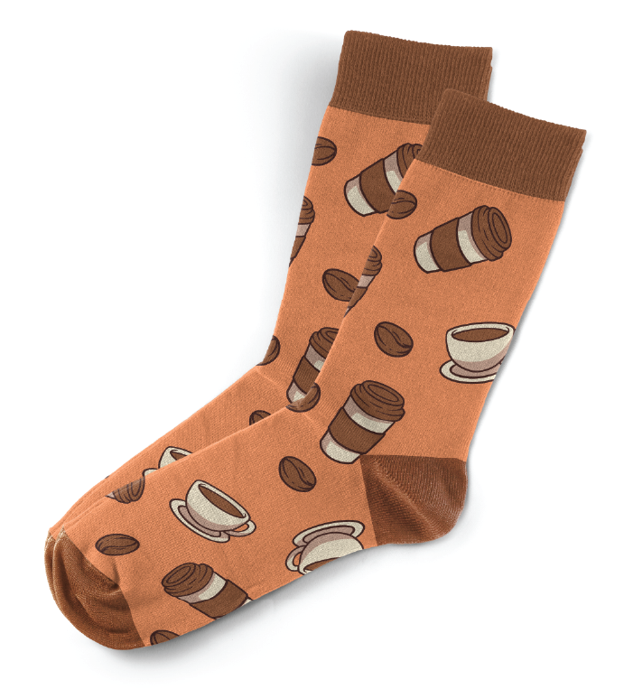 Coffee Socks | Sillies Men & Women, Novelty Fun Socks, Cotton Blend ...