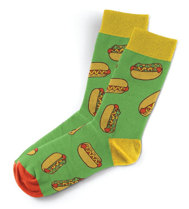 Mens Fatmingo Hotdog Socks | Multi-Color Fun Socks | Machine Wash ...