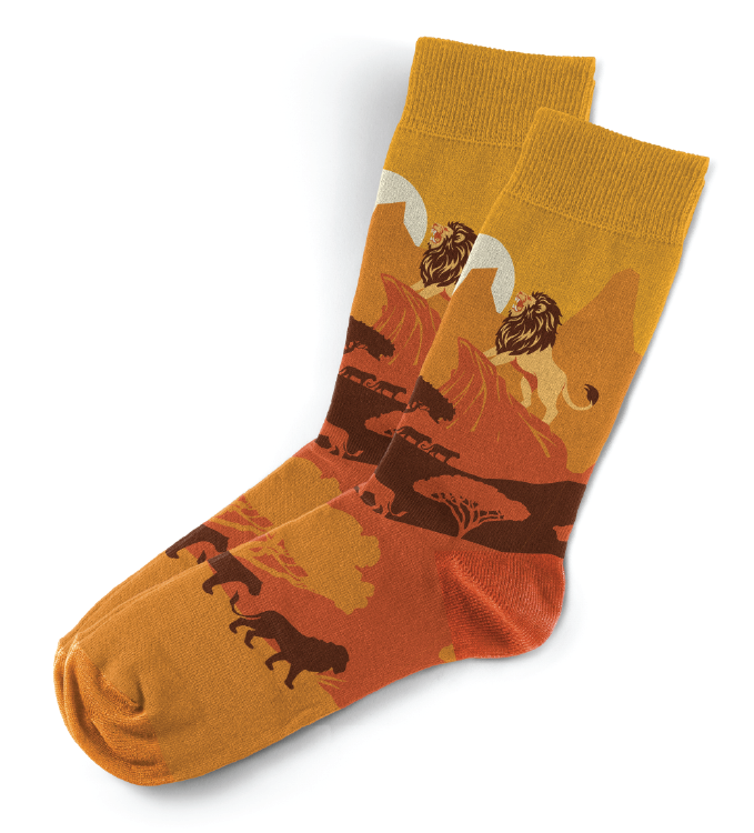 Lion Socks | Sillies Men & Women, Novelty Fun Socks, Cotton Blend ...