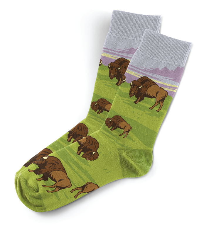 Buffalo Socks | Sillies Men & Women, Novelty Fun Socks, Cotton Blend ...