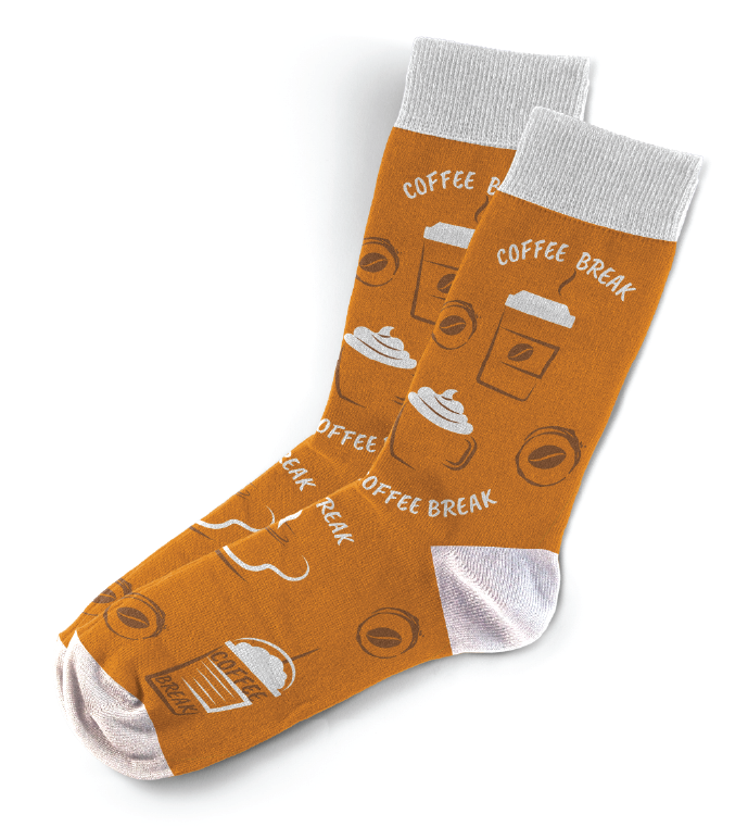 Coffee Break Socks | Sillies Men & Women, Novelty Fun Socks, Cotton ...
