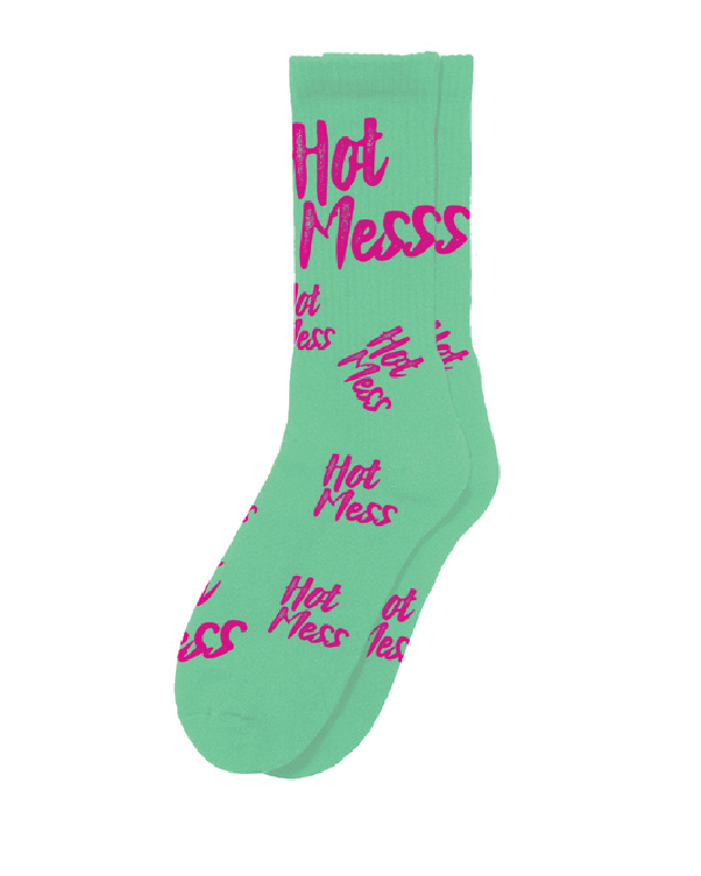 Hot Mess Socks | Sillies Men & Women, Novelty Fun Socks, Cotton Blend ...
