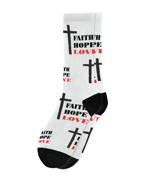 Faith Hope Love Socks | Sillies Men & Women, Novelty Fun Socks, Cotton ...