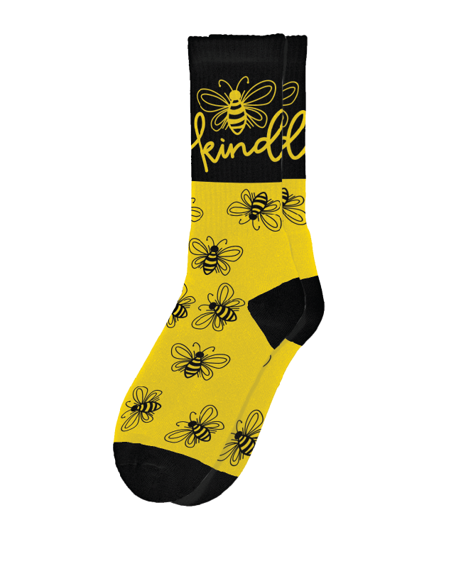 Mens Sillies Bee Kind Socks | Multi-Color Fun Socks | Machine Wash ...