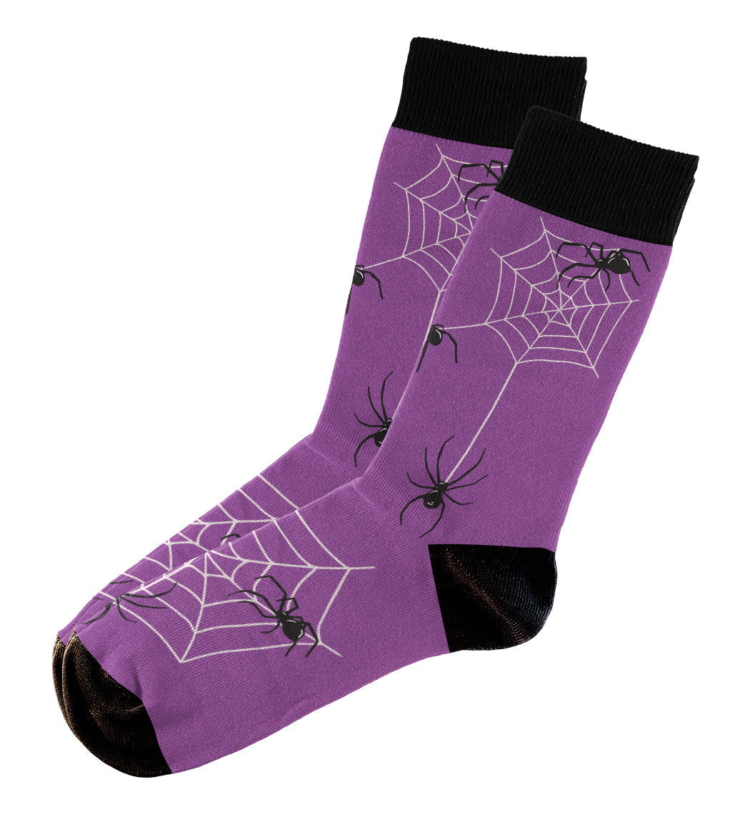 Spiders Socks | Sillies Men & Women, Novelty Fun Socks, Cotton Blend ...