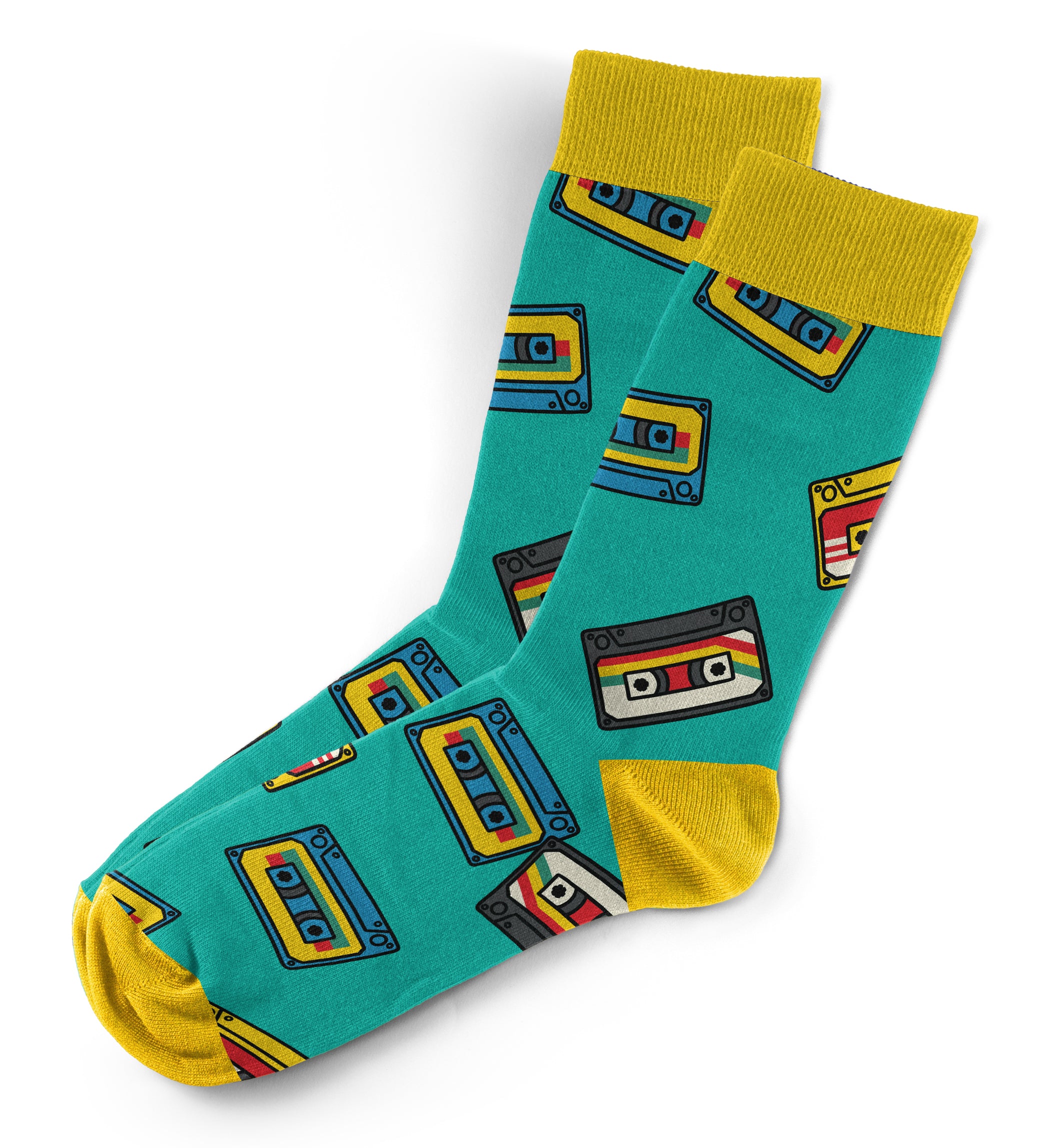 Mix Tape Socks | Sillies Men & Women, Novelty Fun Socks, Cotton Blend ...