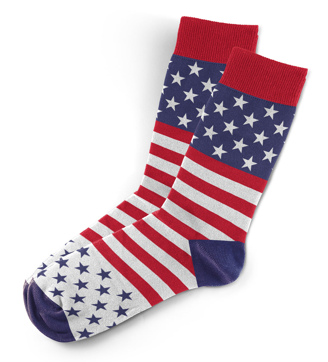 USA Stars and Stripes Socks | Sillies Men & Women, Novelty Fun Socks ...