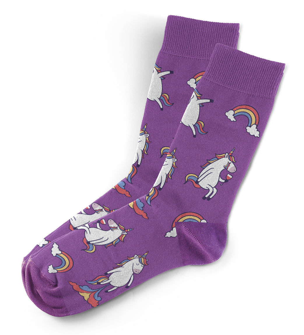 Unicorn Socks | Sillies Men & Women, Novelty Fun Socks, Cotton Blend ...